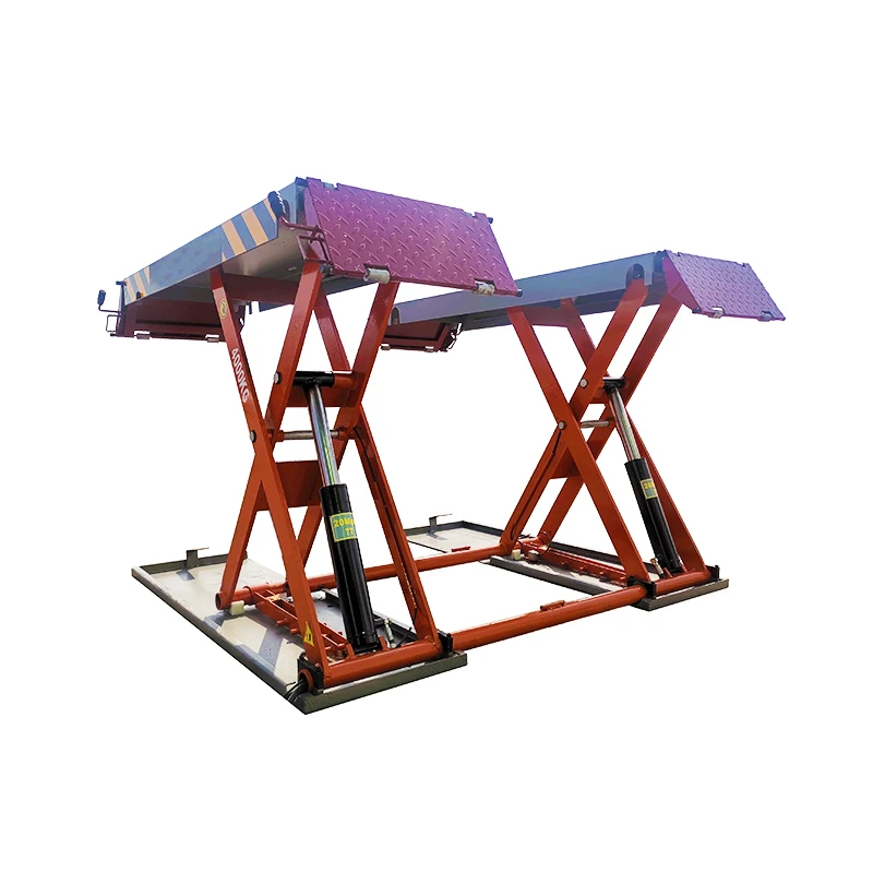 Two-cylinder Plate Arm Scissor Car Lift with 1.2m Lifting Height 4T ...
