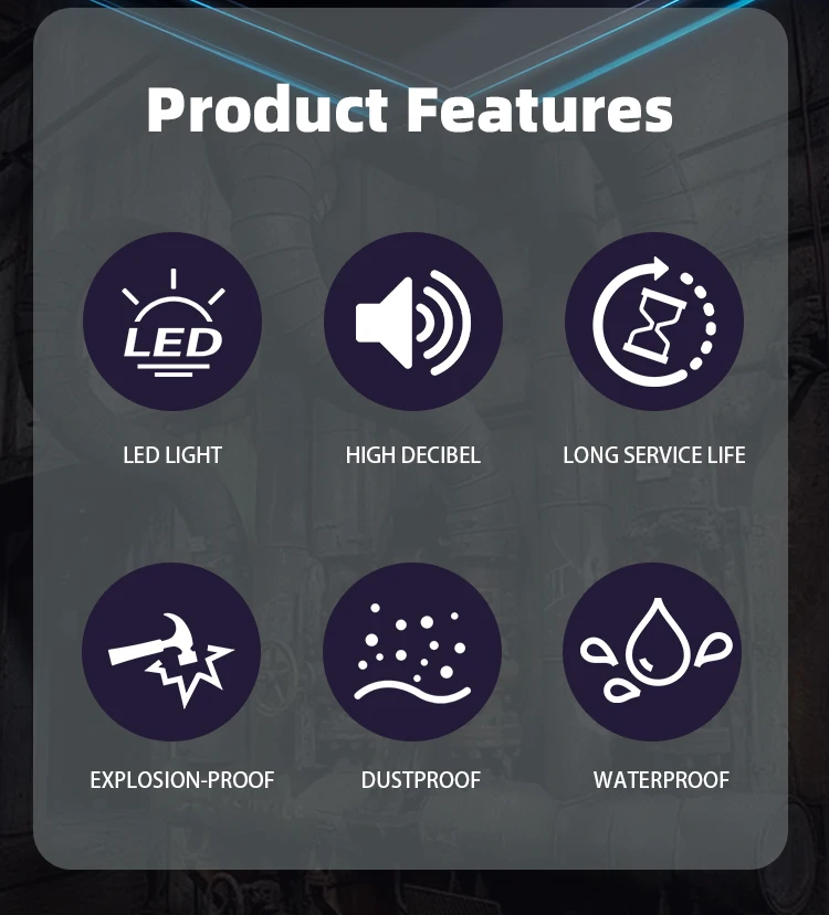 HIREP Explosion Proof Alarm Lamp with Strobe Light and Buzzer ATEX ...