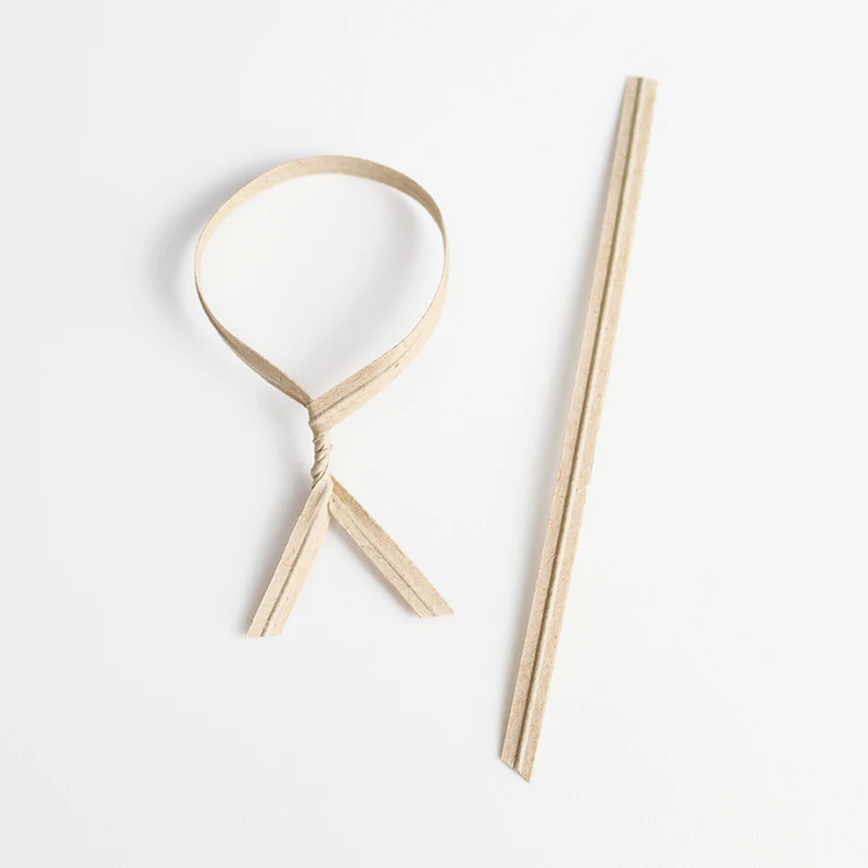 Kraft Paper Twist Tie With Iron Core Twist Clipband Ties Custom Length ...