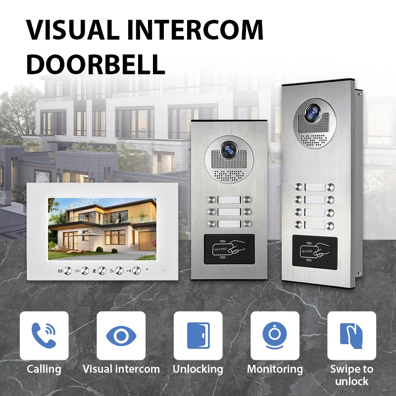 Multi Apartment Video Door Phone Intercom System - HD 720P