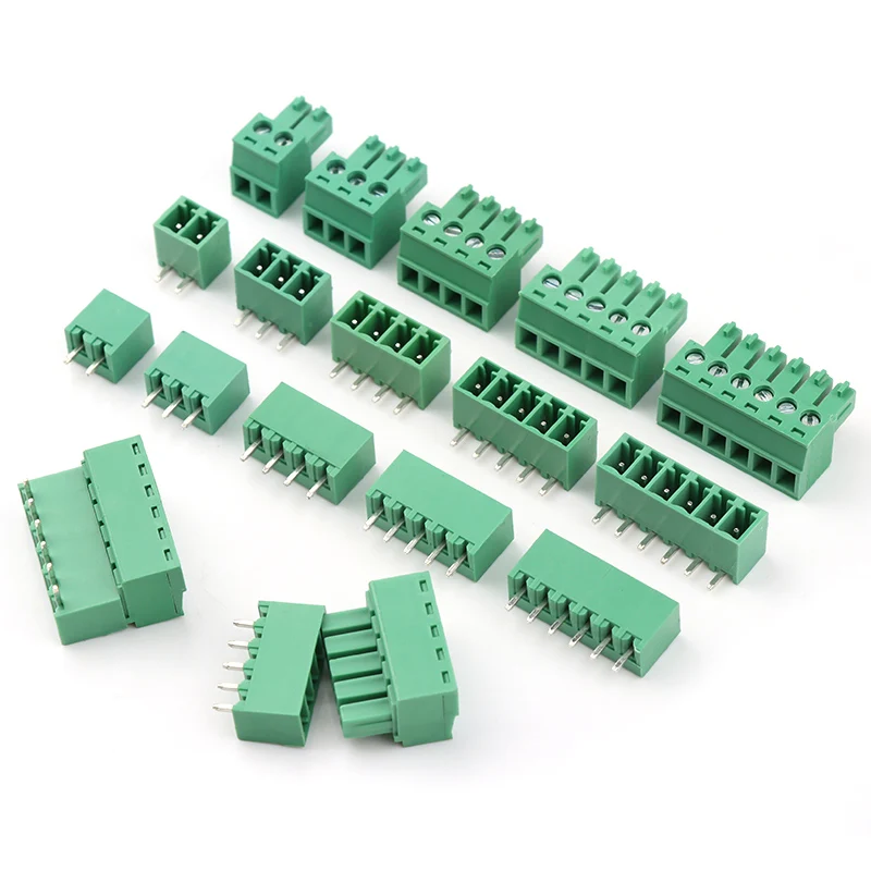 6pins Plug-in Terminal Block Connectors Right Angle Vertical Male ...