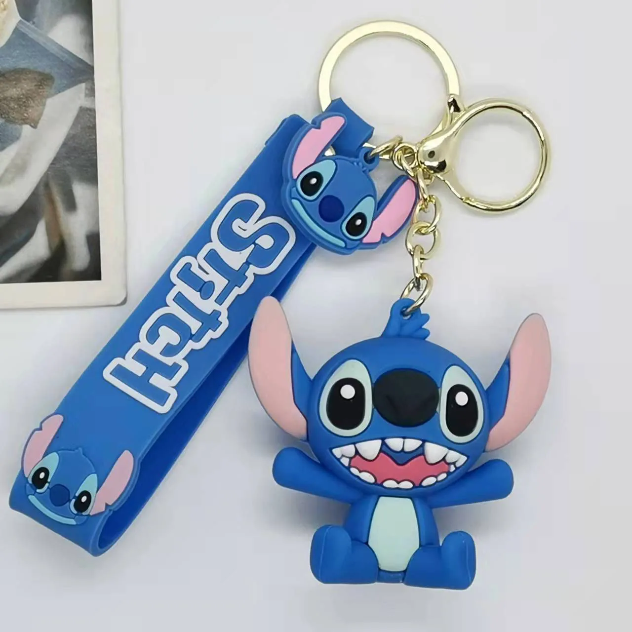Customized Lilo And Stitch Soft Touch Pvc Key Ring Chain Cartoon Anime ...