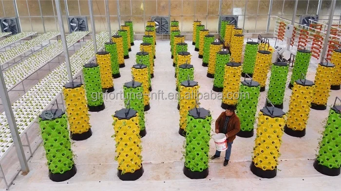 Greenhouse Pineapple Aeroponic Growing Towers Hydroponics Vertical Garden Systems - Buy Vertical ...