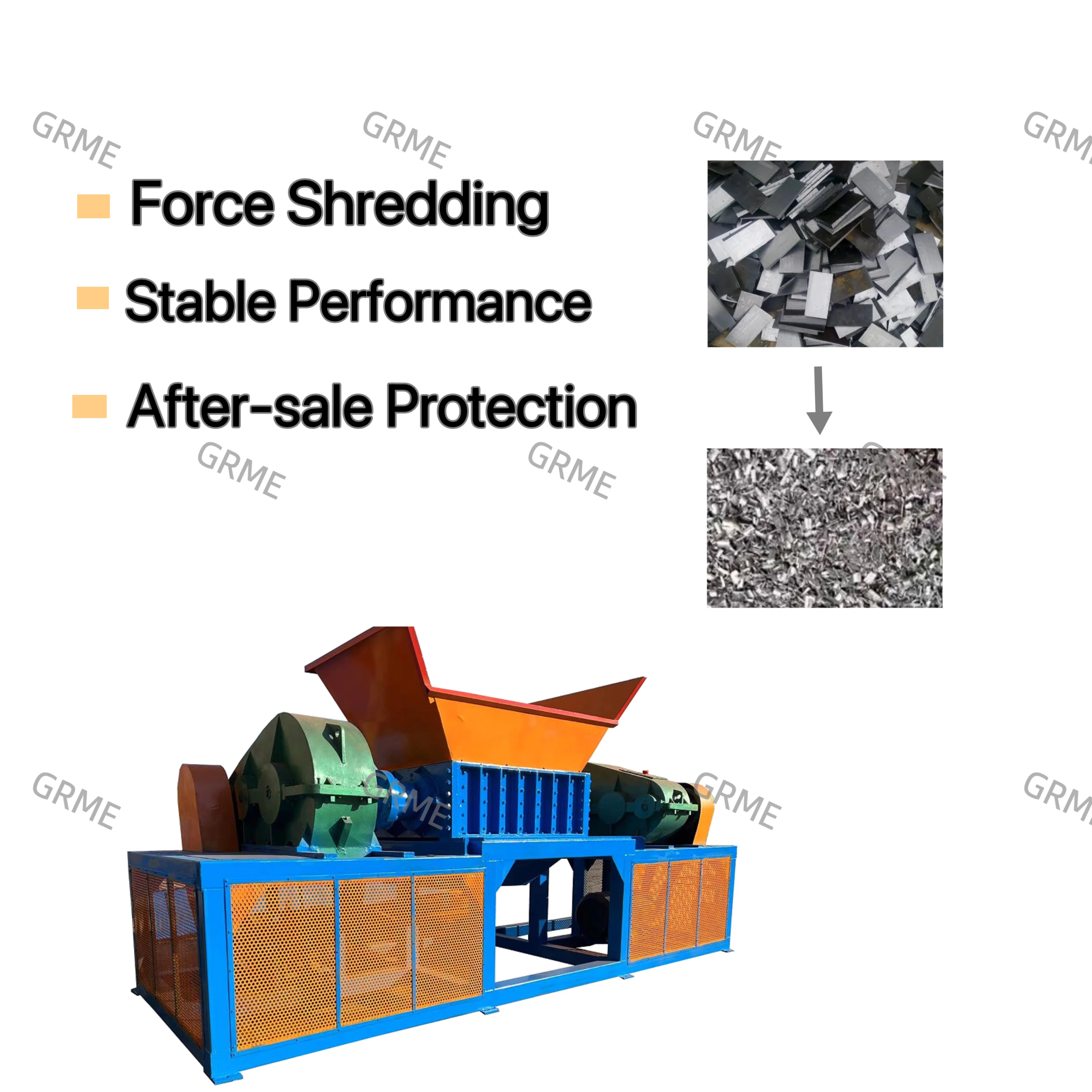 Metal Scrap Shredding Industrial Rubber Shredder Machine Crusher Metal ...