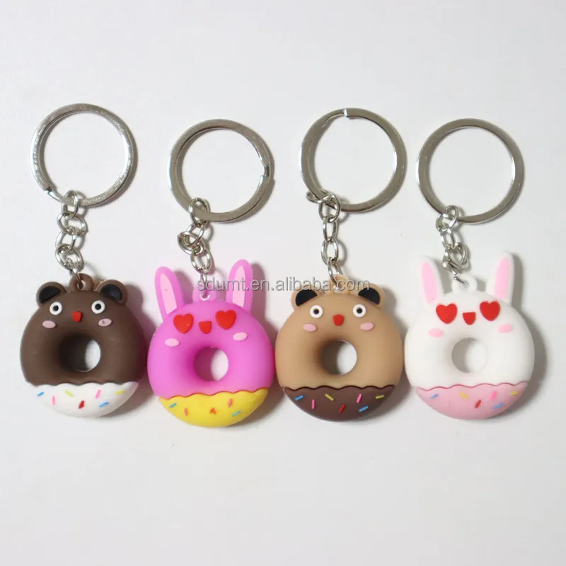 Donut Keychain Gift Idea Kawaii Food Glitter Keyring Key Chain Donuts ...