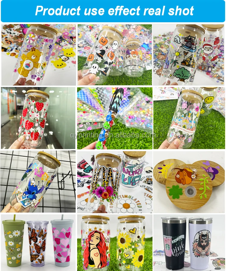 Hot Selling Free Design LOW MOQ Custom New Design UV DTF Transfers Cup ...