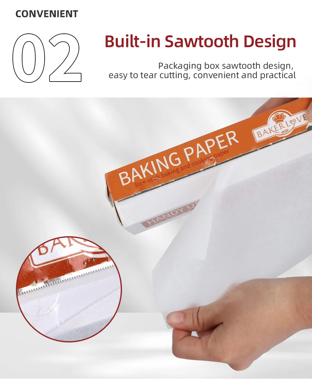 Manufacturer Custom Printed Logo Non Stick Baking Paper Roll 45cm ...