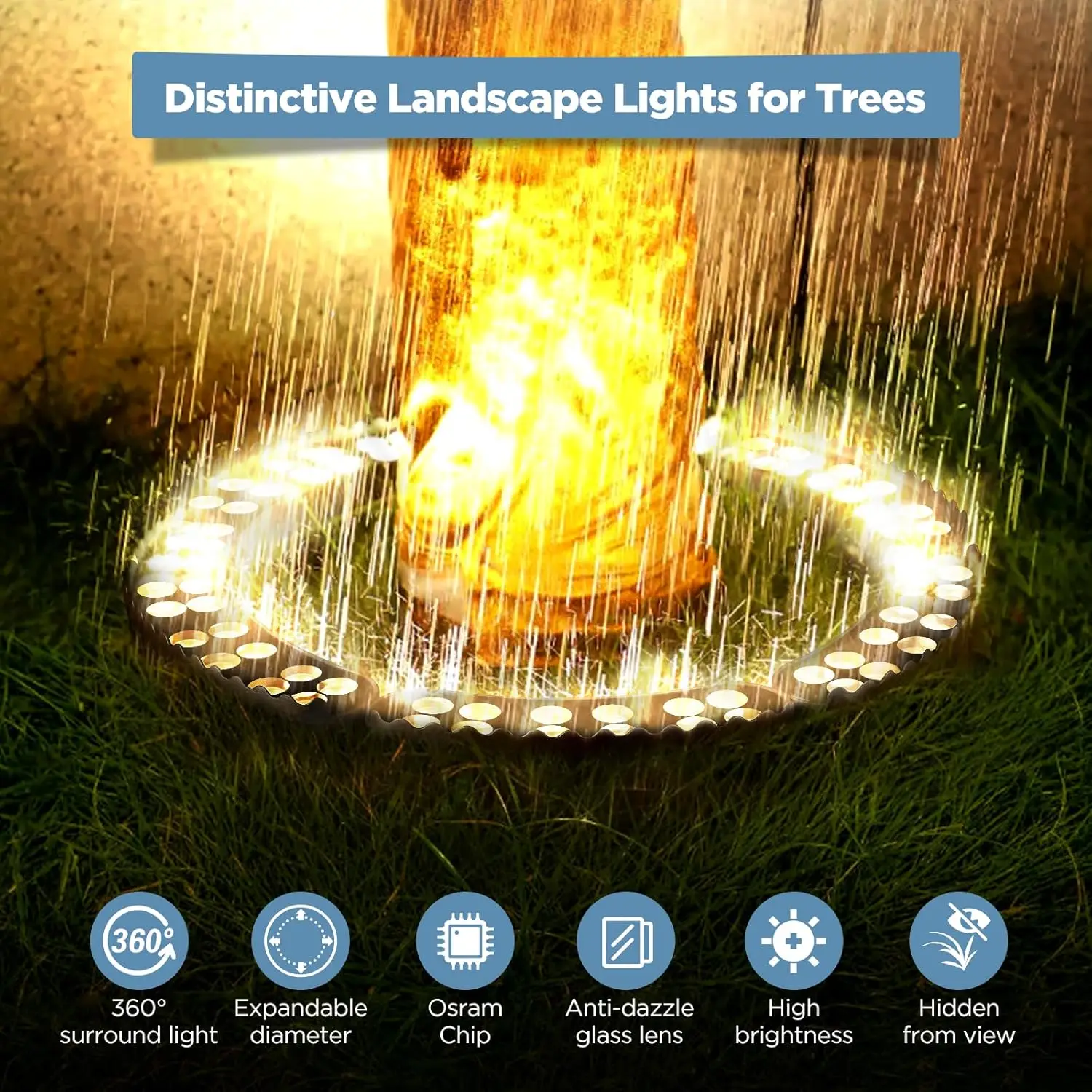 24V Hug Tree Light Ring Lamp for Palm Tree Outdoor Waterproof IP67 LED ...
