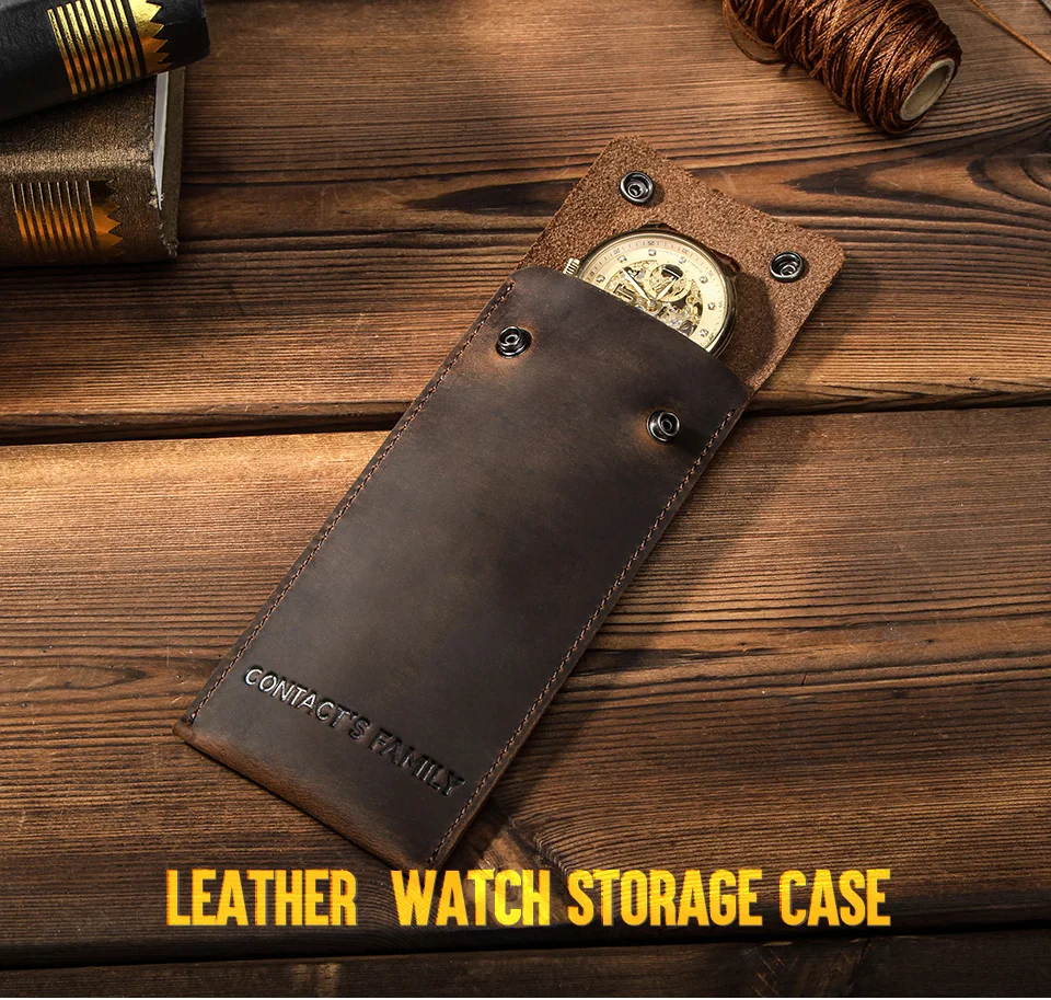 Vintage Travel Single Watch Bag Genuine Leather Watch Collection ...