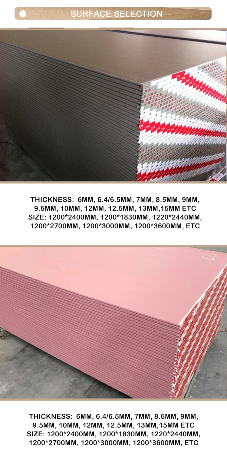 2020 New 9.5 Mm Knauf Fireproof Plaster Board High Quality Gypsum Board ...
