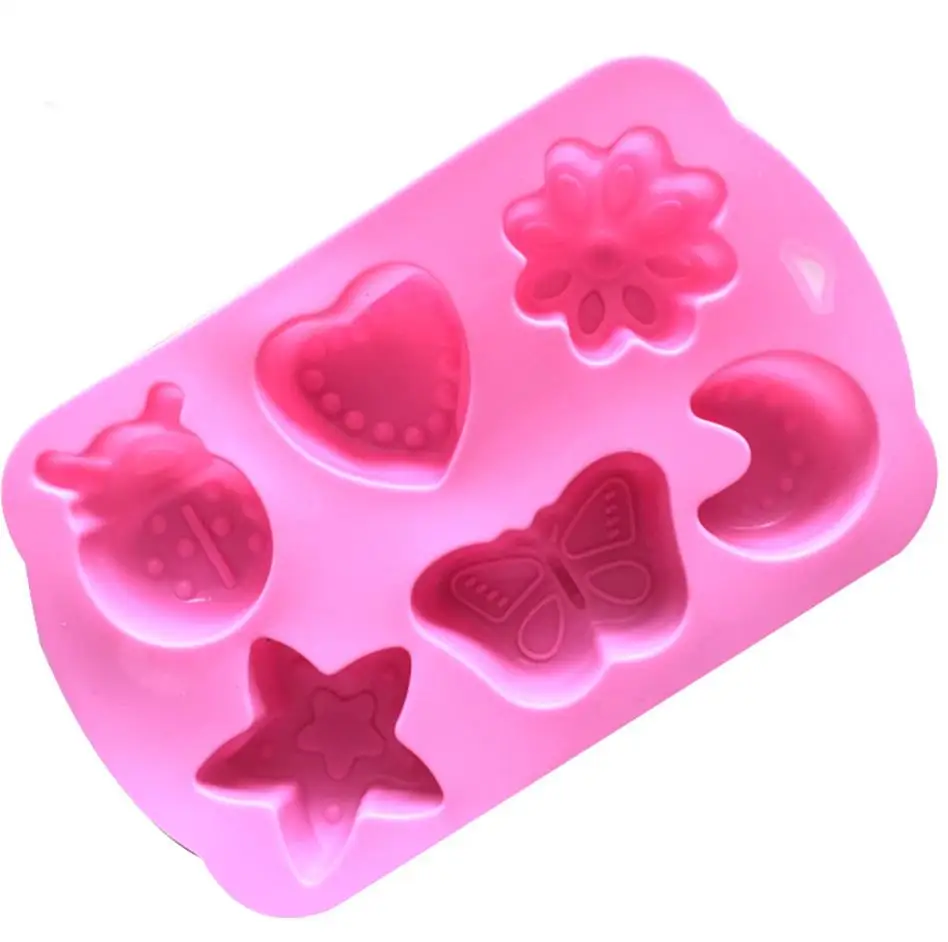 DIY Silicone Mold 6 Cavity Insect Shaped Cake Mold Jelly Chocolate ...