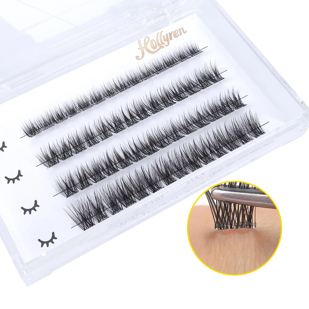 Self Adhesive Eyelashes Press On Lash Clusters Pre-Glued Cluster Lashes ...