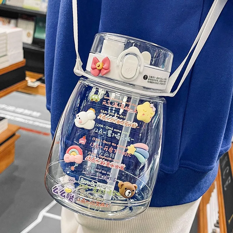 Wholesale 1.3L Double Use Straight Drink and Straw Water Bottle ...