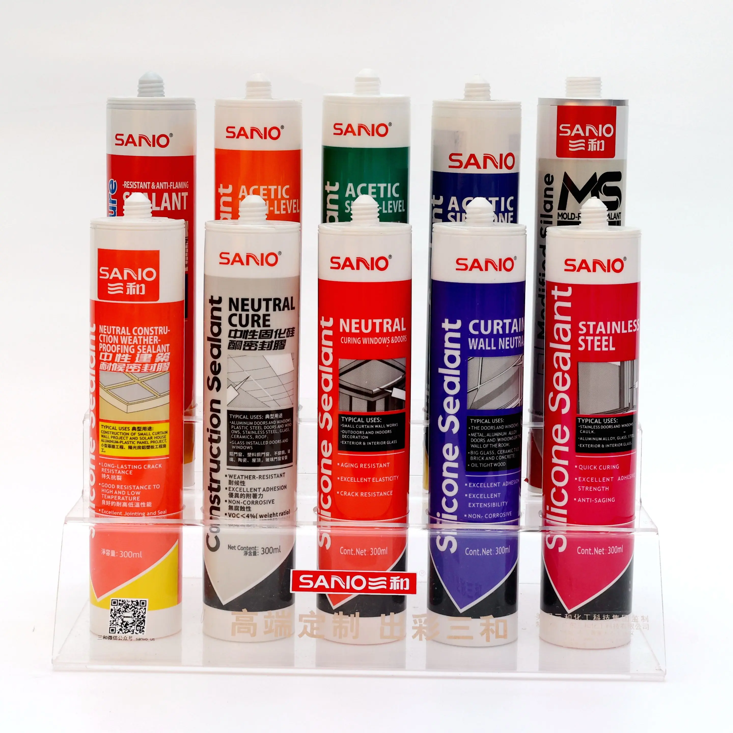 SANVO Acetic Silicone Sealant 300ml Adhesives & Sealants| Alibaba.com