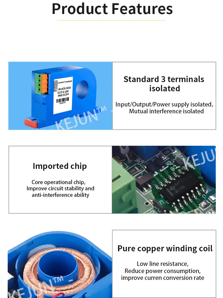 LEM AC Hall Effect Current Sensor - 300 Amp DC Transducer