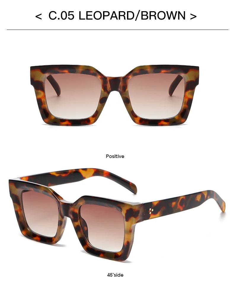 5130 Square Frame Glasses European and American Fashion Travel Swing ...