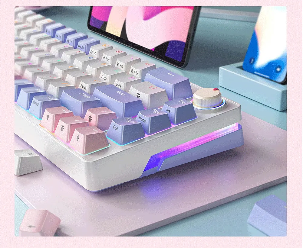 65% Mechanical Keyboard with 68 Keys - RGB Backlit Gaming