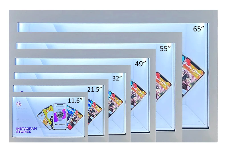 86 Inch Human Size Interactive 3d Hologram Box Transparent Lcd Showcase ...