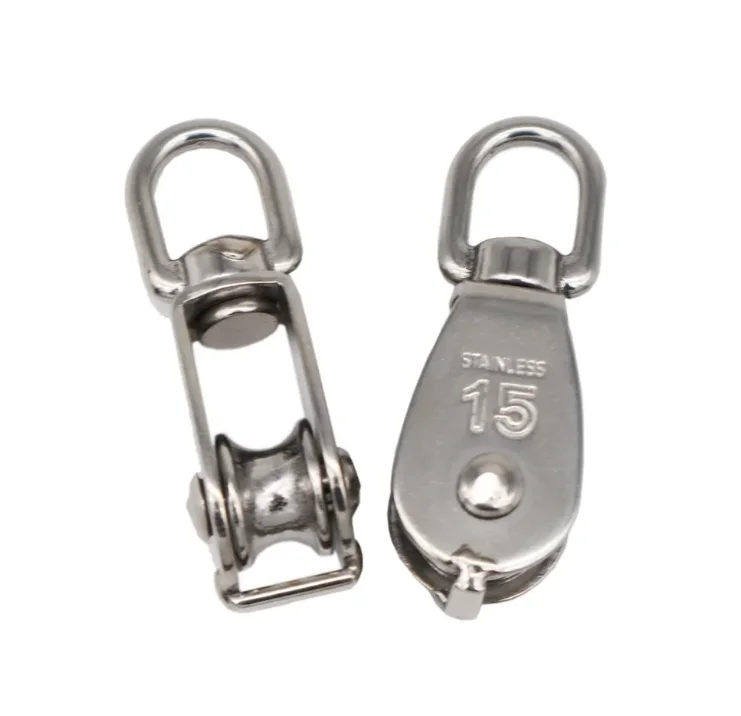 Single Pulley Block, Lsqurel 304 Stainless Steel Crane Pulley Block ...