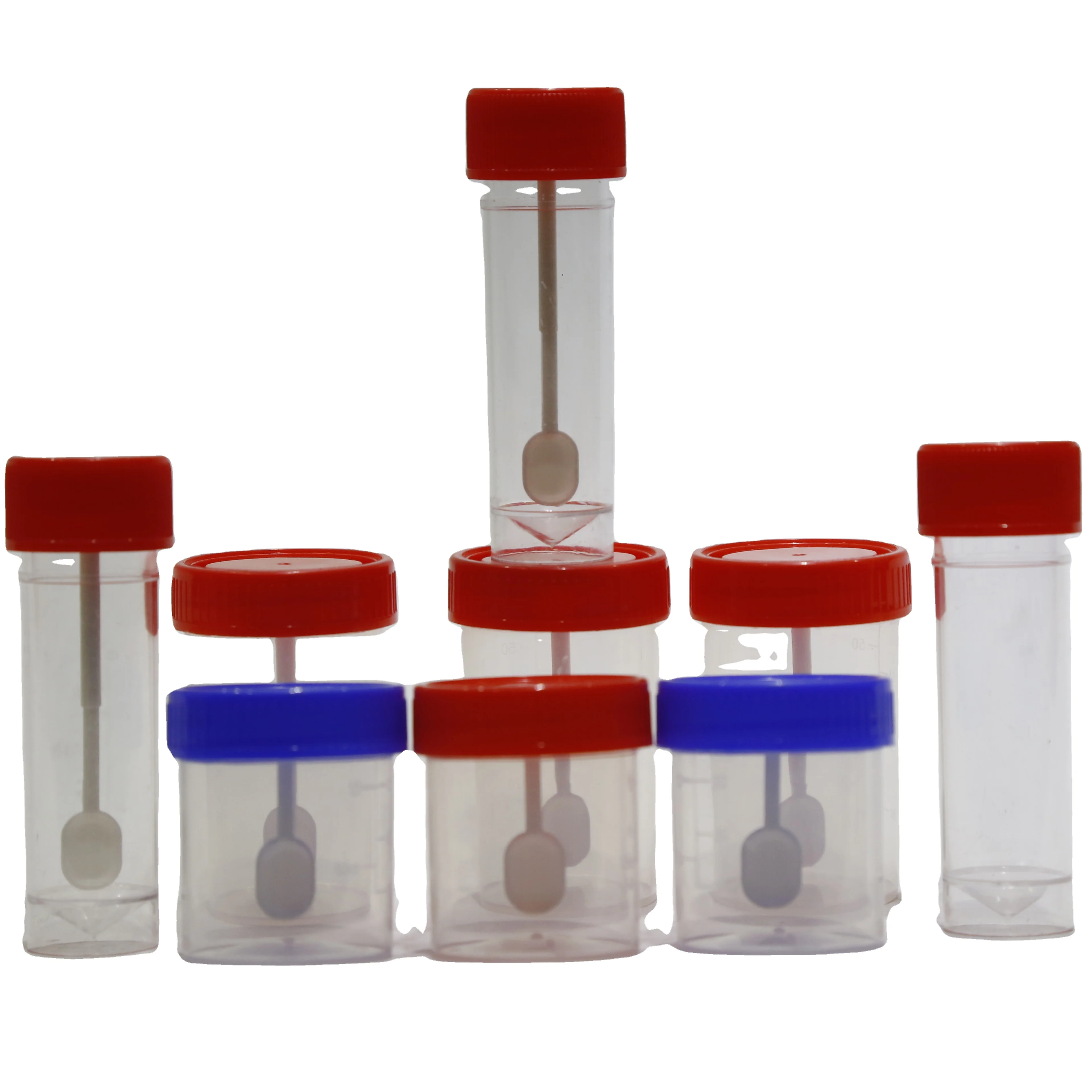 Urine and Stool Sample Containers - Transparent PP Bottles