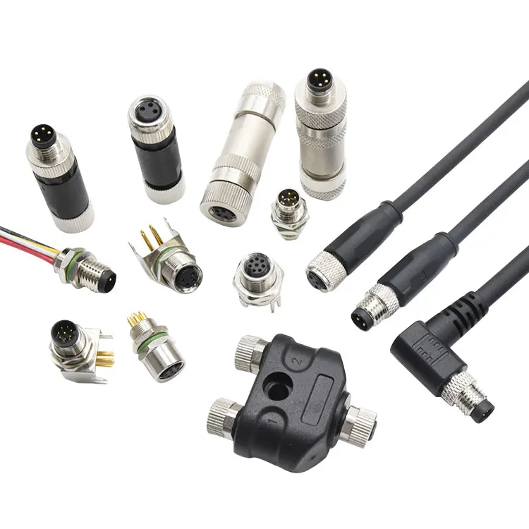 M8 Circular Connector Filed Installation Waterproof Plugs Male and ...