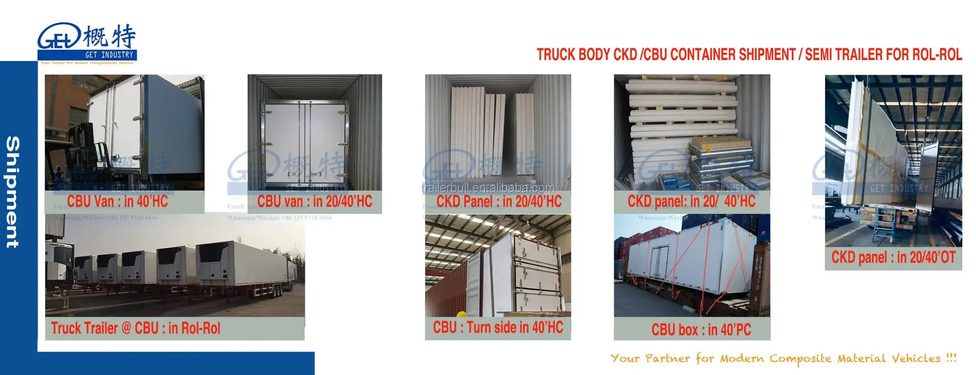 40ft 2 Axles Light Weight Frp Coating Insulation Box Truck Semi Trailer ...