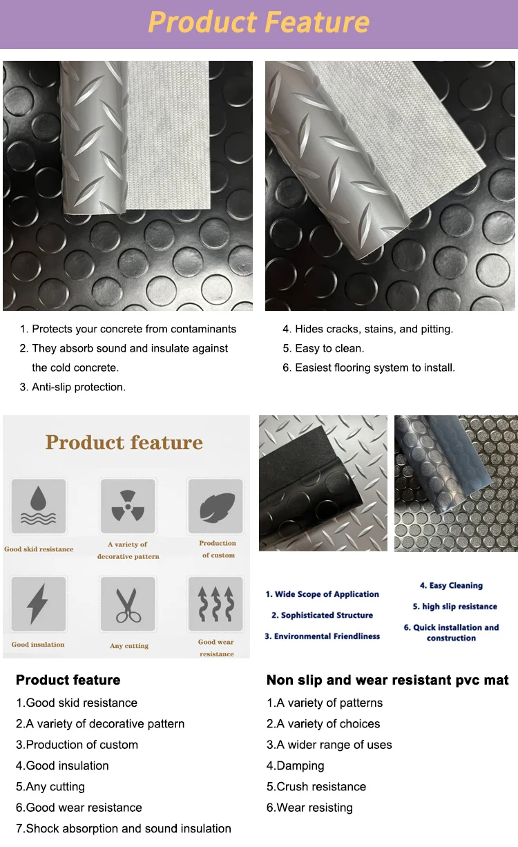 Recycled Anti-slip Pvc Flooring Roll Pvc Car Mat For Car Floor ...