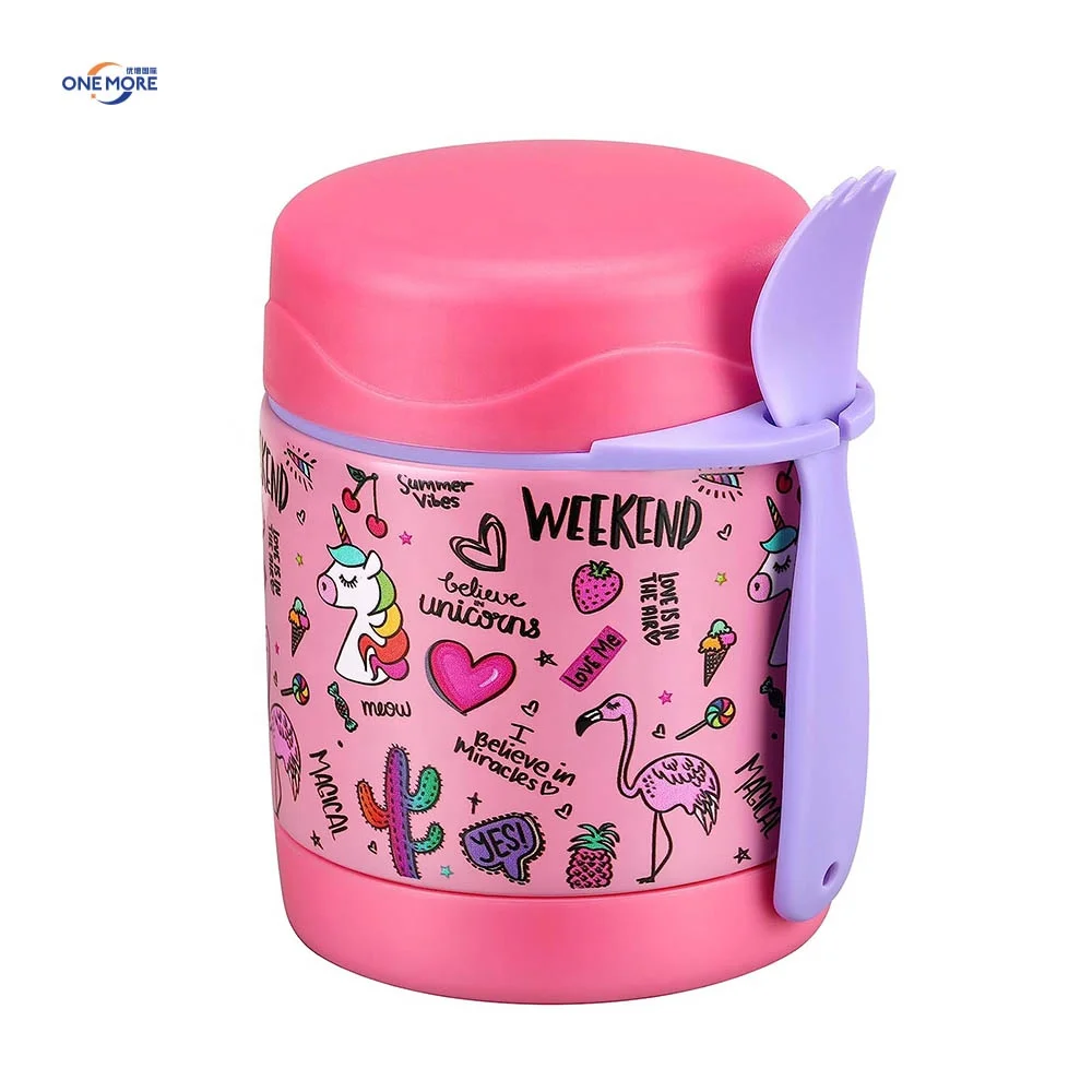 Customized Food Containers Kids Vacuum Flasks Wide Mouth Stainless ...