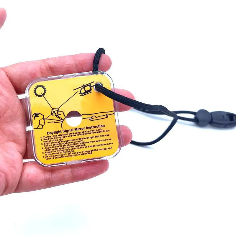 Acrylic Signal Mirror Rescue Survival Reflector Emergency Mirror ...