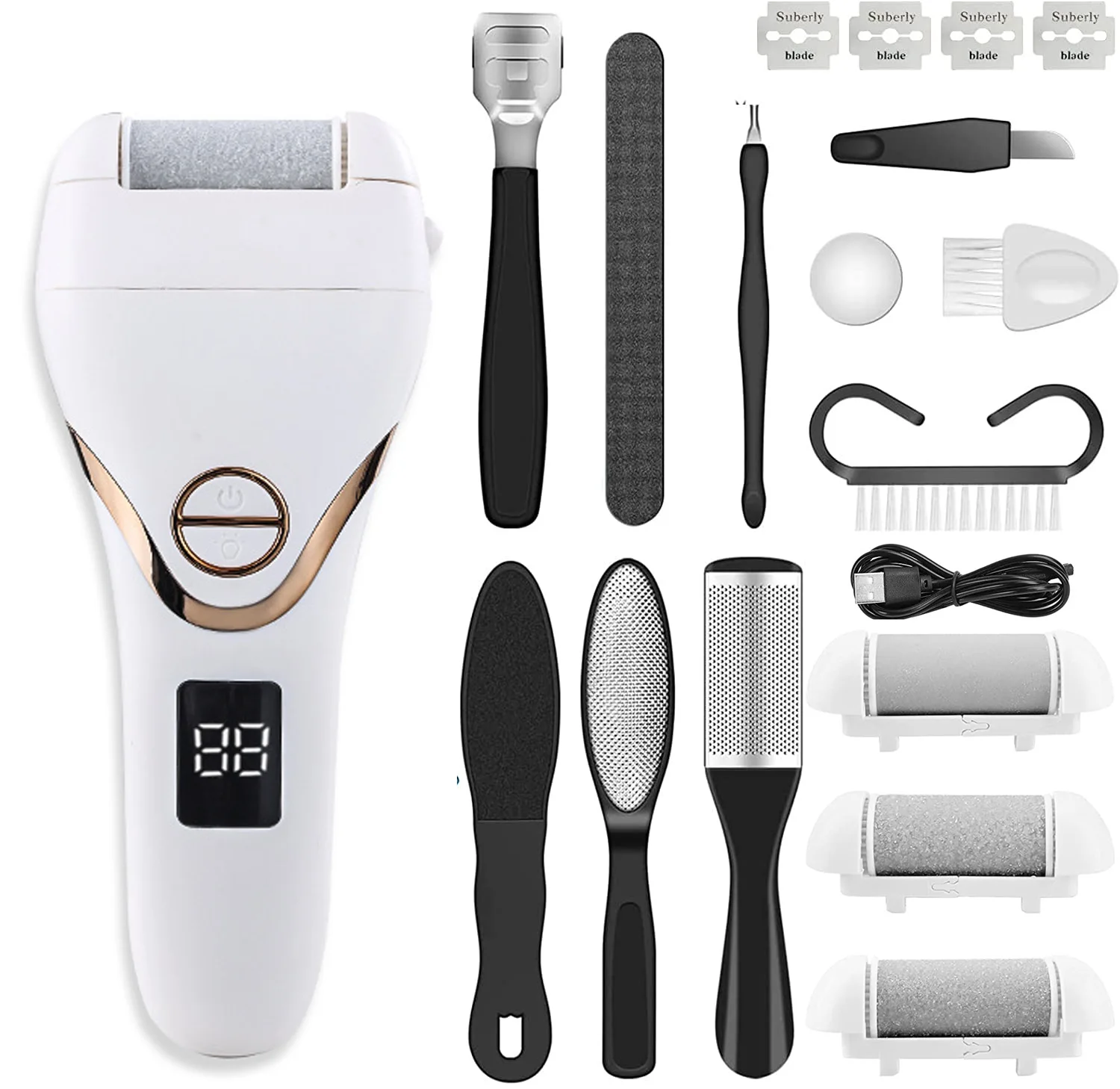 10pcs/set Waterproof Professional Foot File Pedicure Kit Tool Electric ...