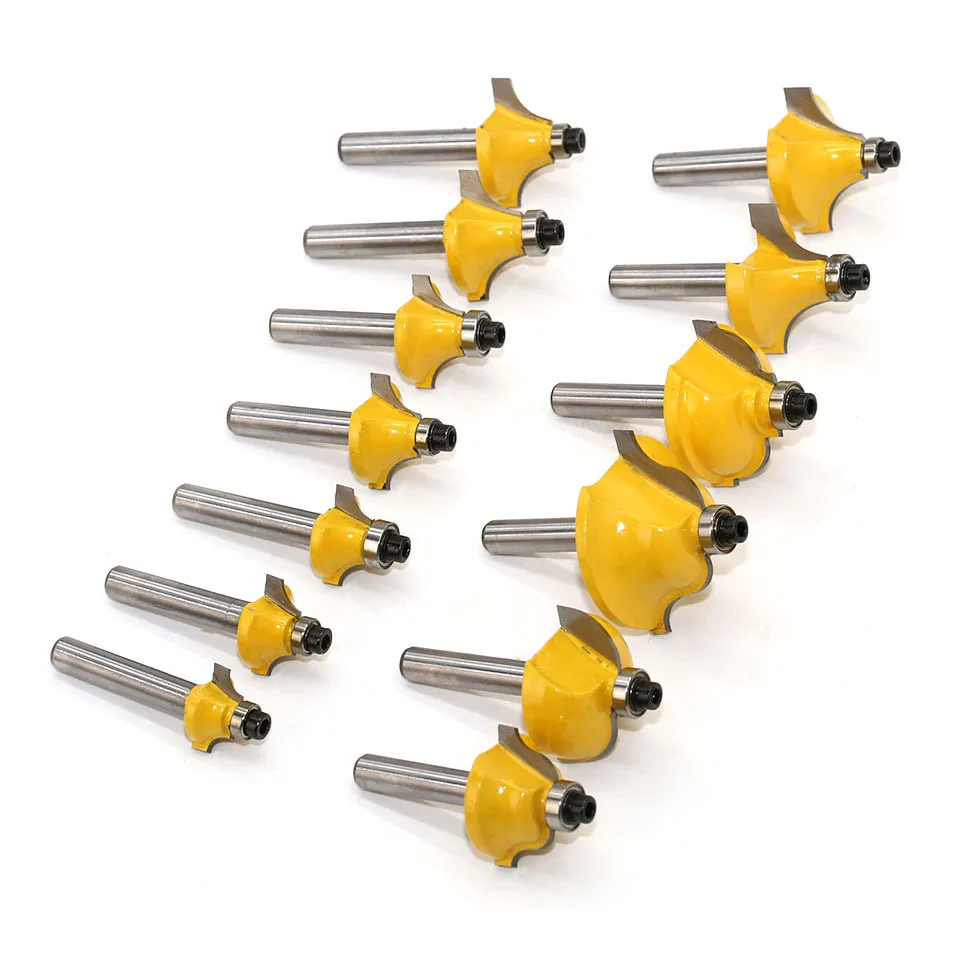 Alpha 100 Pcs Solid Carbide Router Bits Wood 1/4'' Diameter Shank Cnc ...