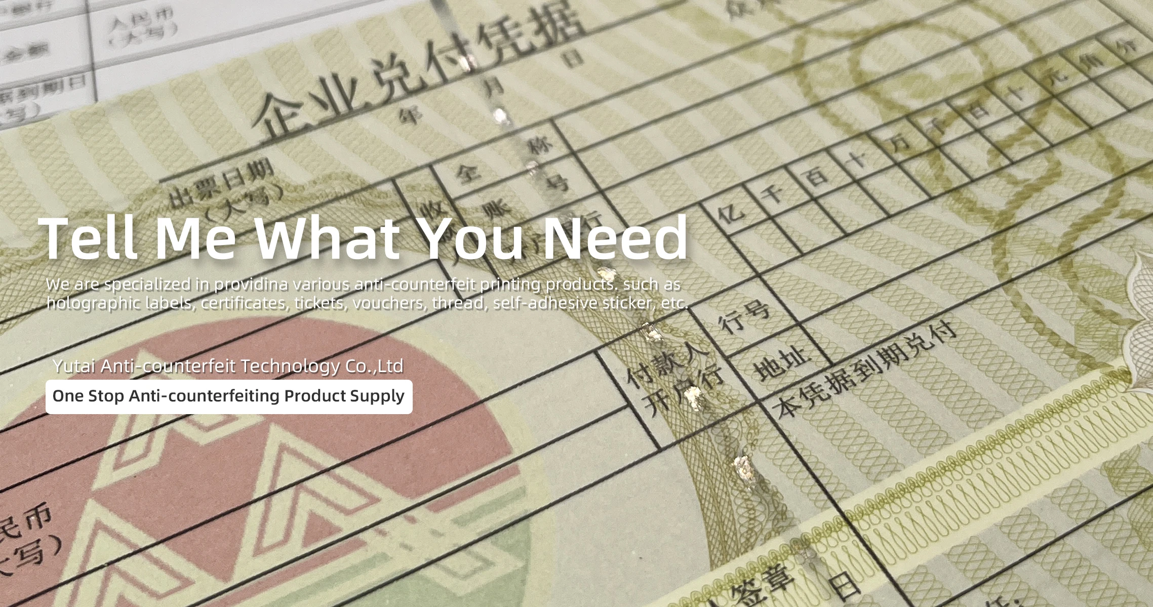 Custom Security Printing on Thread Bond Paper for Checks