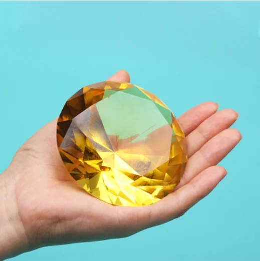 Wholesale 6cm 3inch Sparkling Plastic Clear Glass Diamond Stone ...