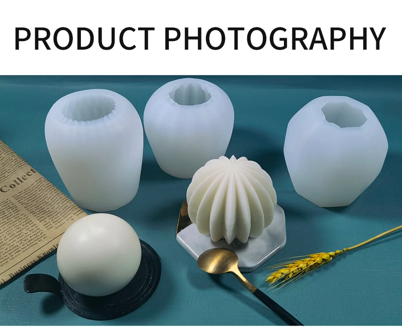 3D Geometric Pyriform Shape Silicone Candle Molds