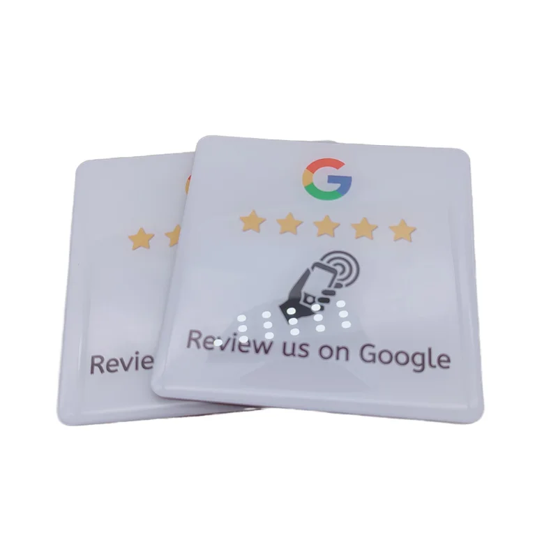 Programmable 80*80mm QR code NFC Google Review Menu Epoxy Tag NTAG213 ... Programmable 80*80mm QR code NFC Google Review Menu Epoxy Tag NTAG213 ...