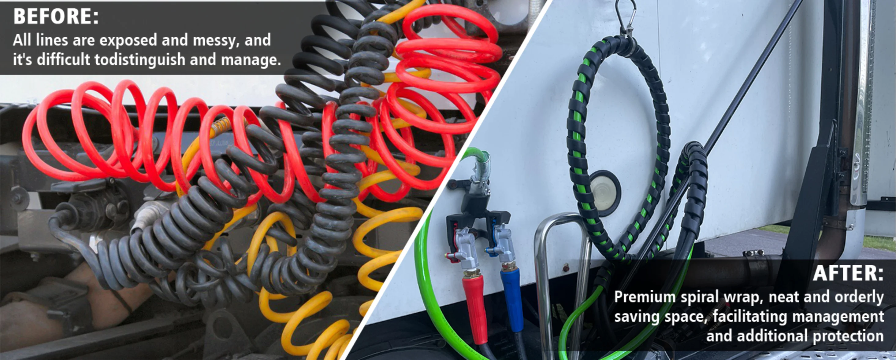 12FT 3 in 1 Semi Truck Air Hose Kit - Heavy Duty & Reliable