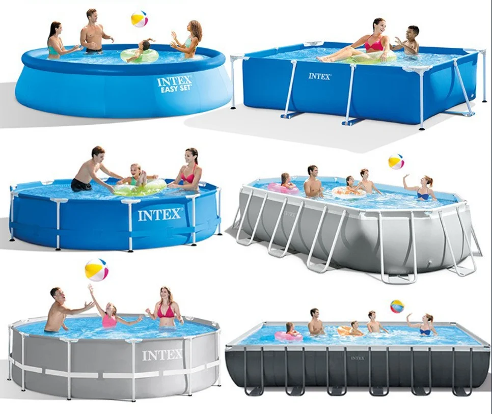 INTEX 28200 305*76cm Round Blue Family Fun Frame Pool