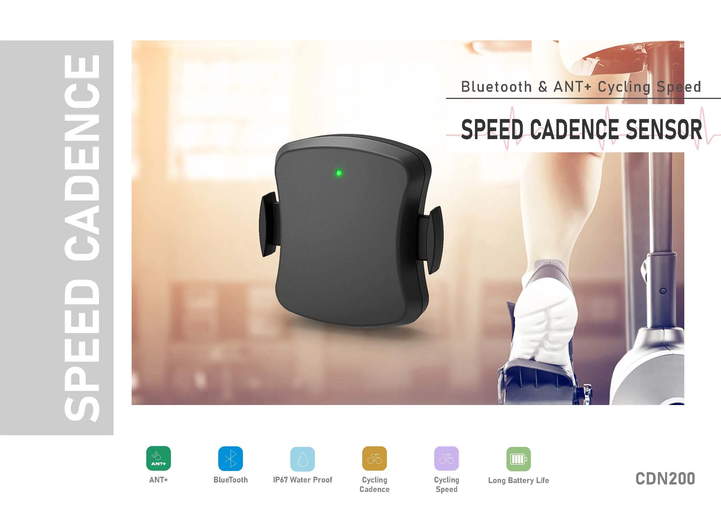 Trileek Water Proof 67 Speed Sensor Bike Speed Cadence Sensor For ...