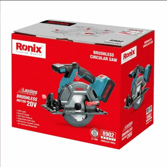 Ronix 8902 Model Brushless Circular Saw 165mm With 20v Lithium Battery ...