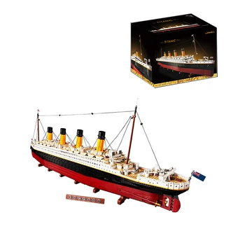 Educational Toy Cruise Bricks 9090pcs Diy Movie Series Titanic Ship Moc ...