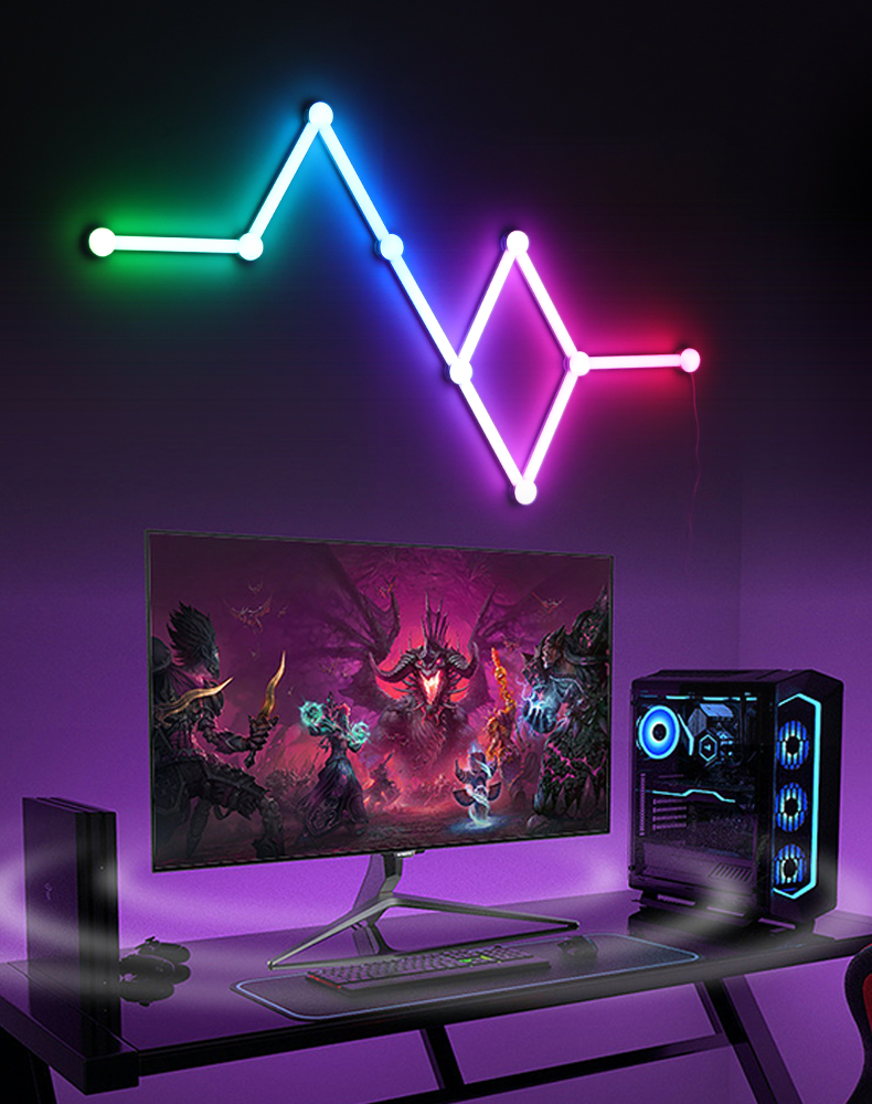 Smart Wall Light Gaming Room Decoration BSCI Factory Wholesale RGB LED ...