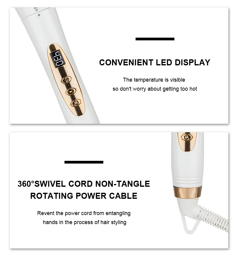 Interchangeable Ceramic Barrel Magic Curling Irons Set