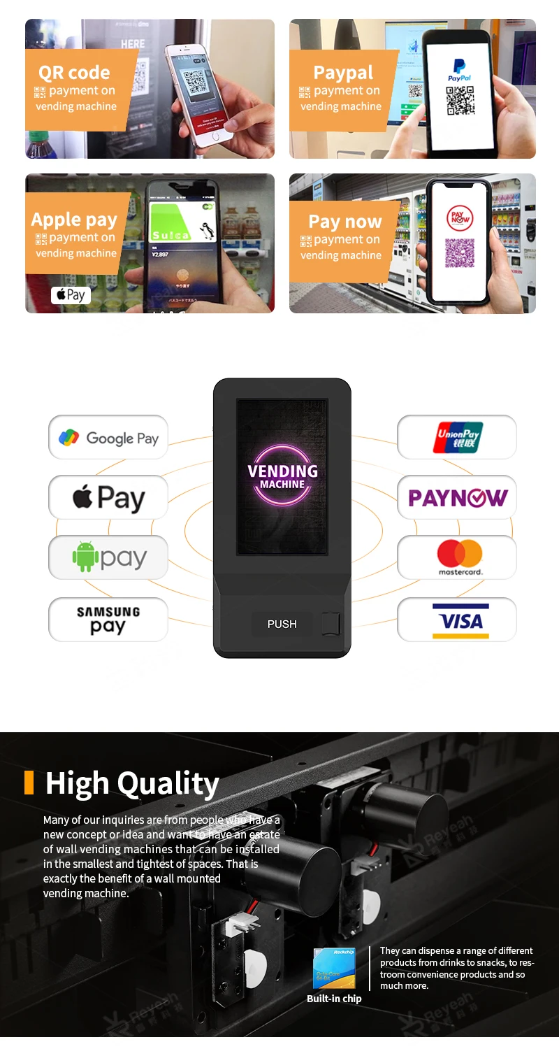 Wall Mounted Id Card Identification Waterproof Vending Machine