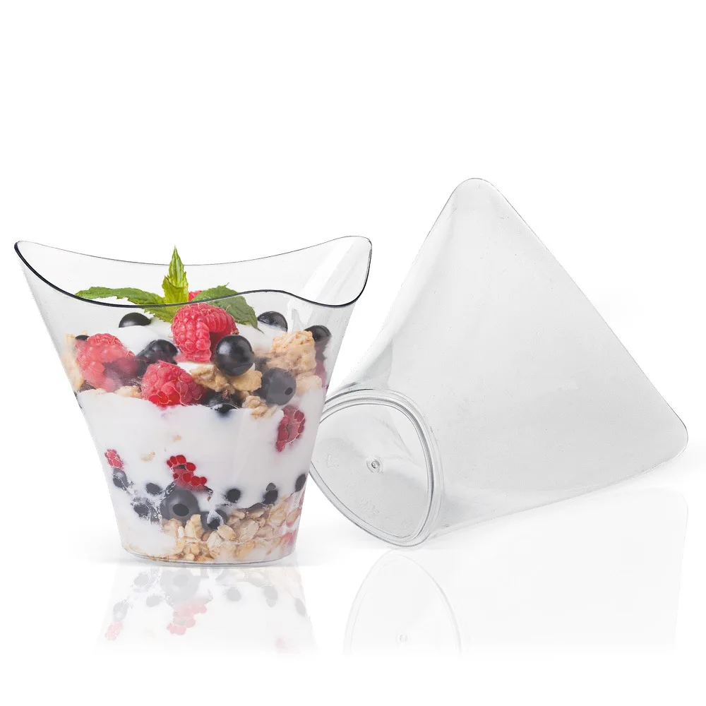 100ml Disposable Plastic Cup Transparent Mousse Dessert Ice Cream Cup ...
