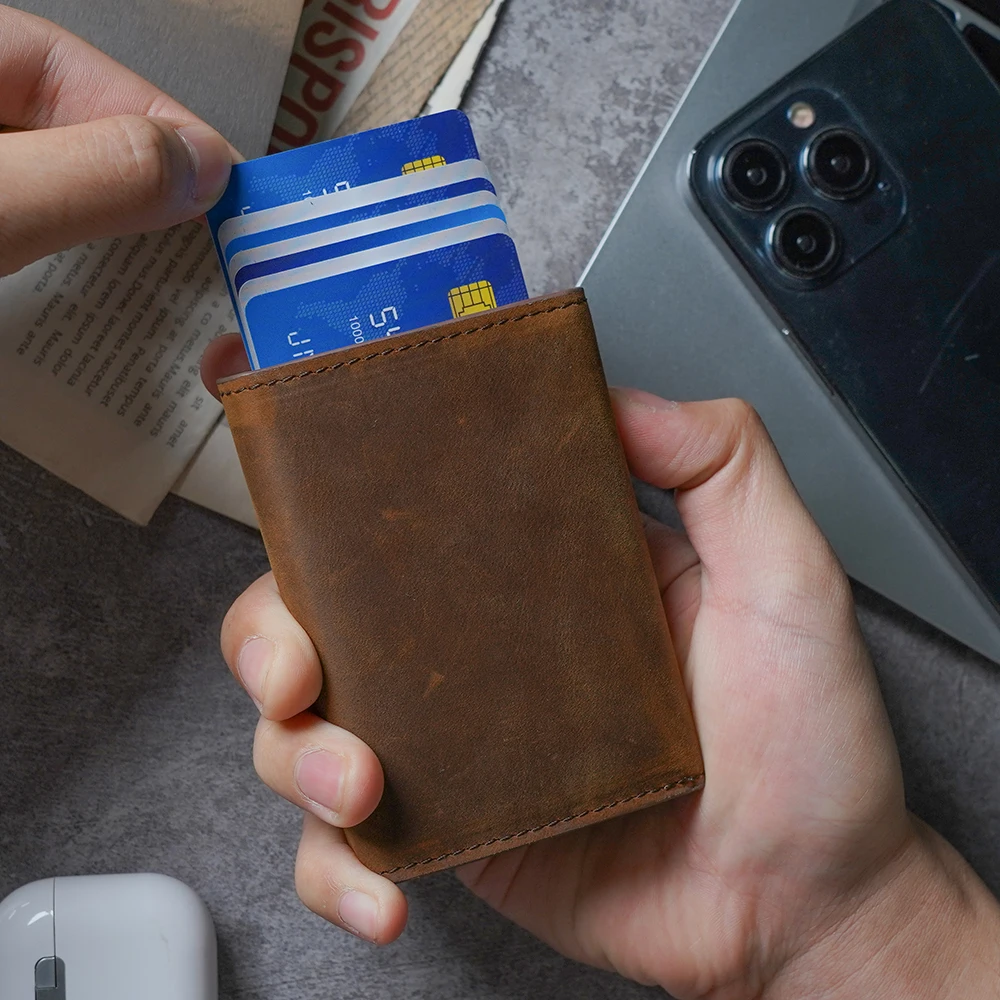 Pop up Wallet with RFID Blocking Minimalist Slim Credit Card Holder ...