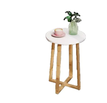 Modern Bedside Table Round Edge Table Bamboo Home Furniture Carton ...