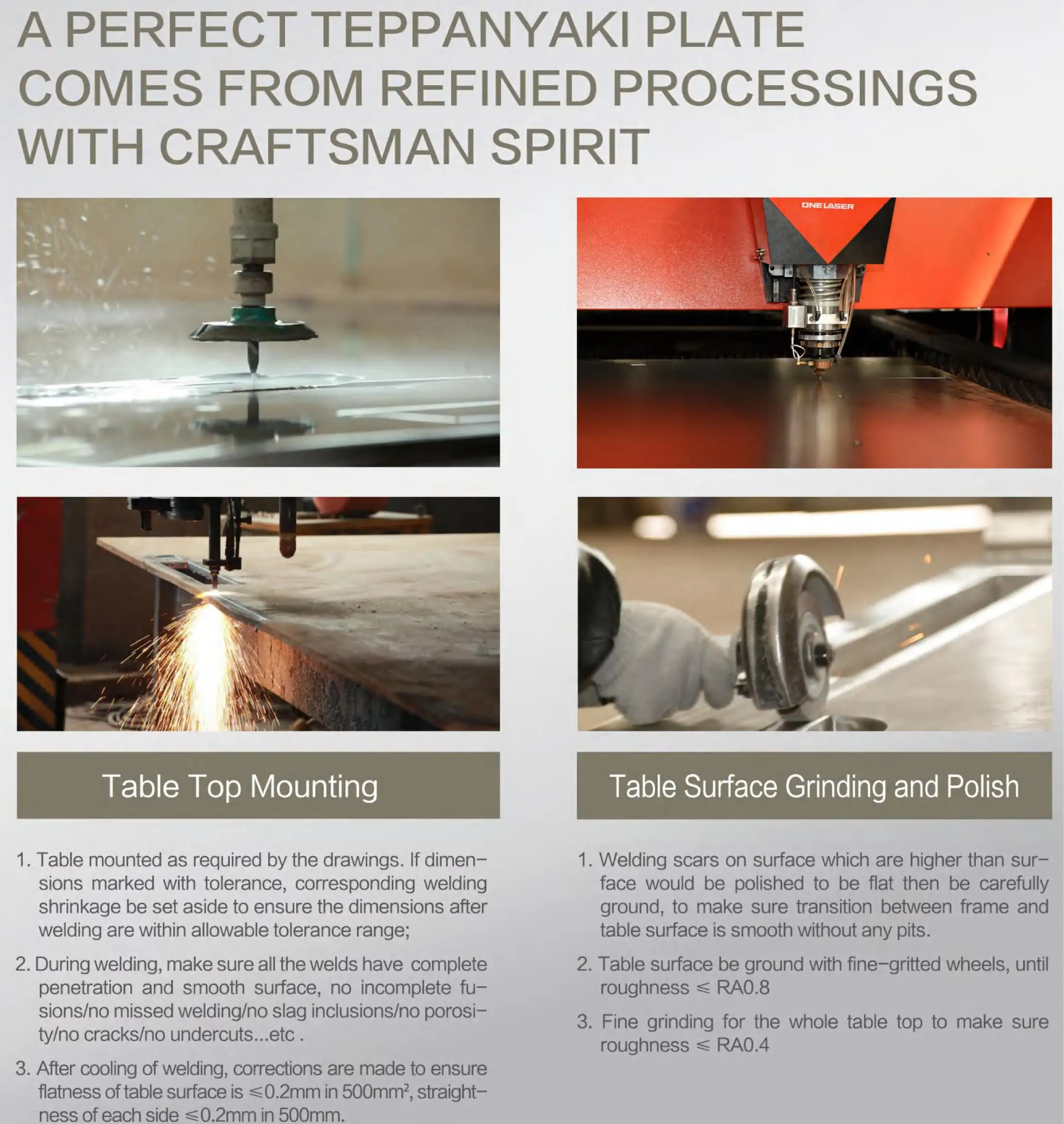 Commercial Cooking Equipment - Teppanyaki Grill Table