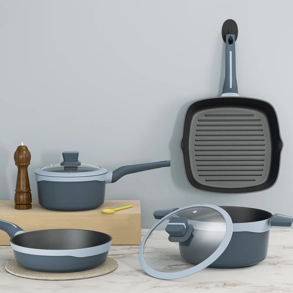 Custom Double Colors Armor Series Die Cast Aluminum Cookware
