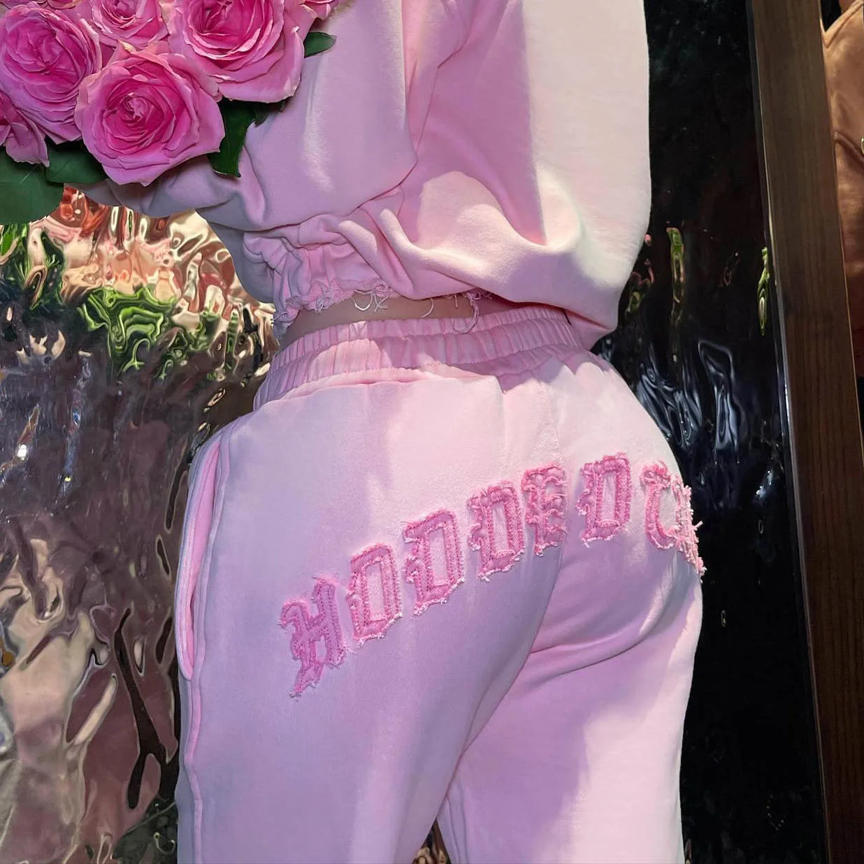 Custom Streetwear Sweatsuit - Distressed Embroidery