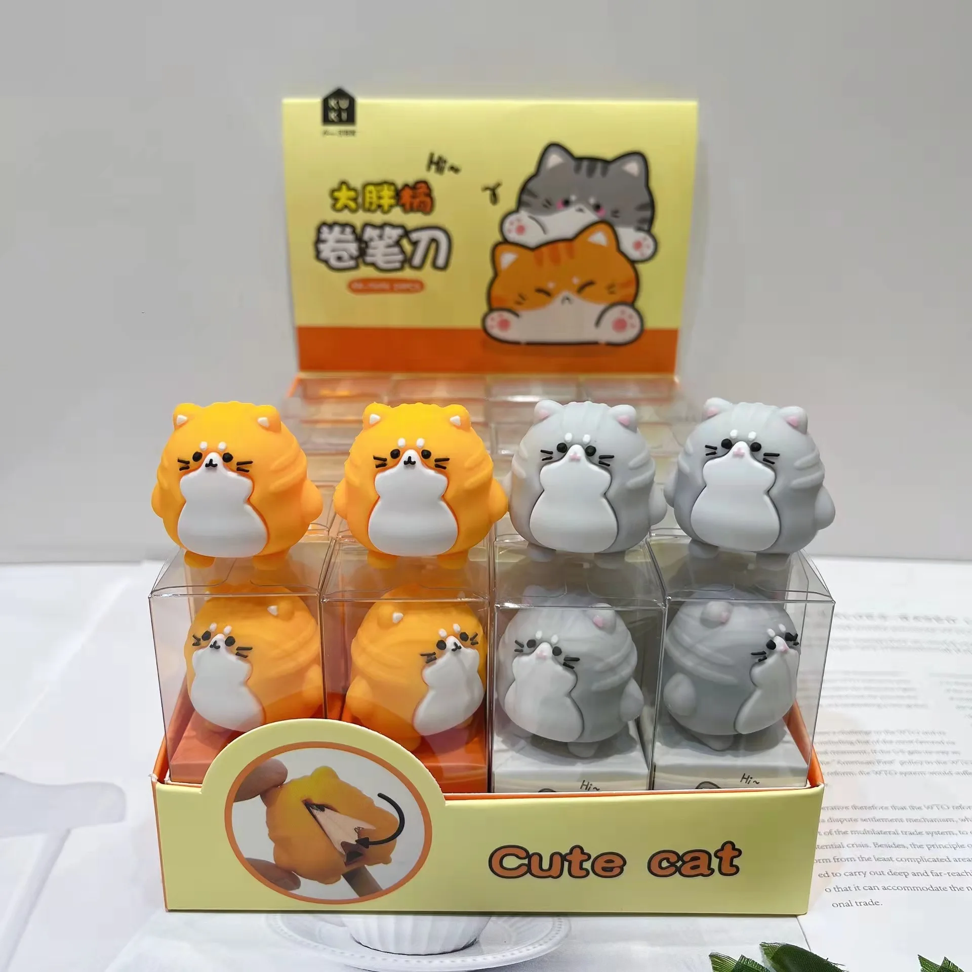 Promotional Stationery Children Kawaii Cute Silicone Cat Pencil ...